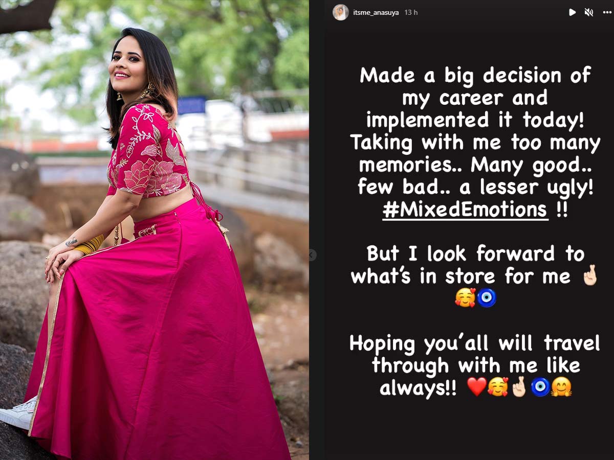 Anasuya makes a big decision in her career - JSWTV.TV