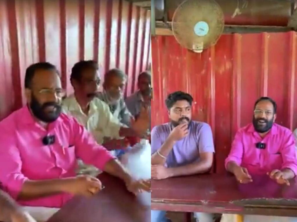 Watch: Kerala Minister K Rajan enjoying with his friends at a tea stall ...