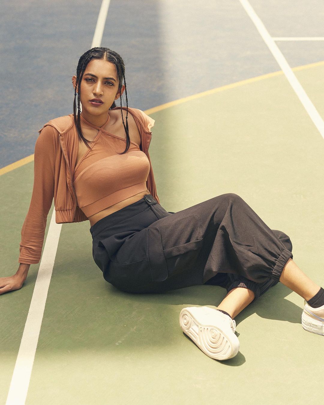 Niharika Konidela stuns in sporty wear on a road - JSWTV.TV